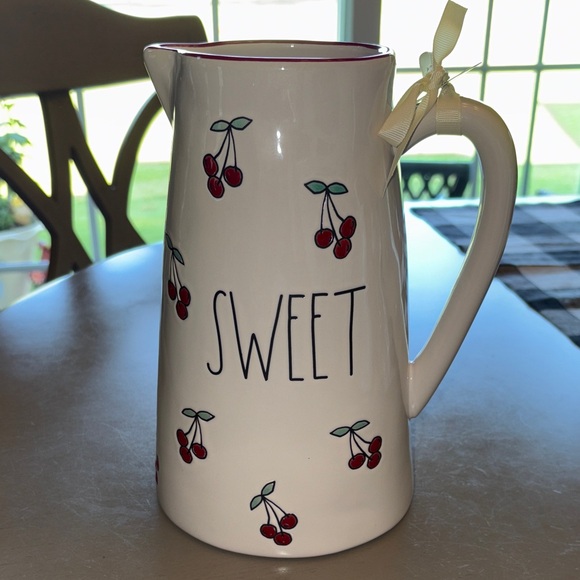Rae Dunn | Dining | Rae Dunn Sweet Cherry Print Ceramic Pitcher | Poshmark